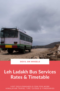 Leh Ladakh Bus Services - Awesome Guide for Budget Travelers